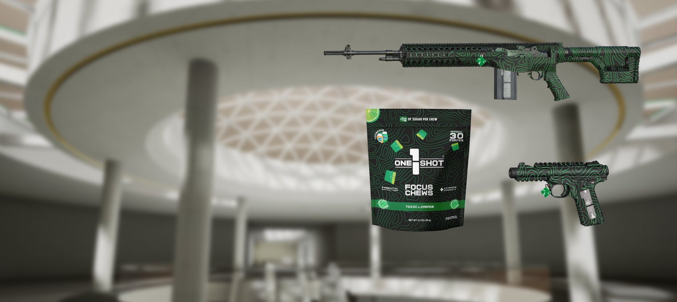 Toxic Limeade Focus Chews ft. Ghosts of Tabor® – 1 Shot Energy